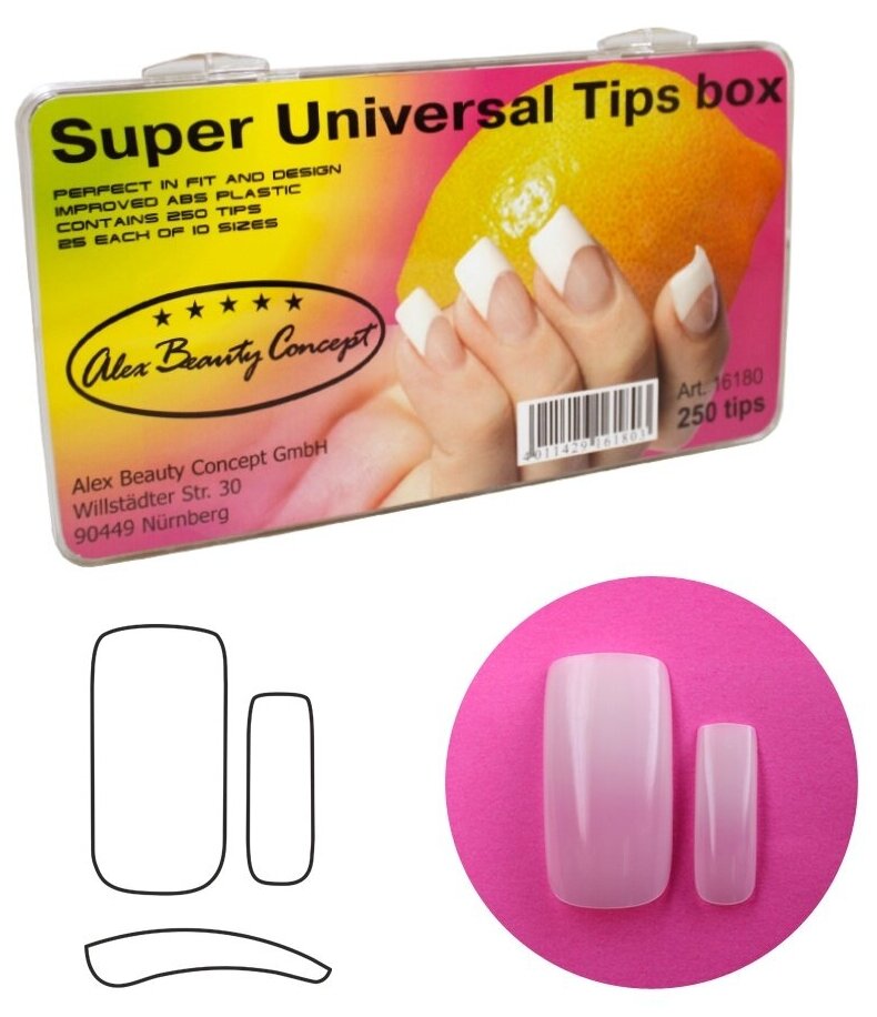 Alex Beauty Concept Типсы Super Universal Tips Box (250 ШТ)