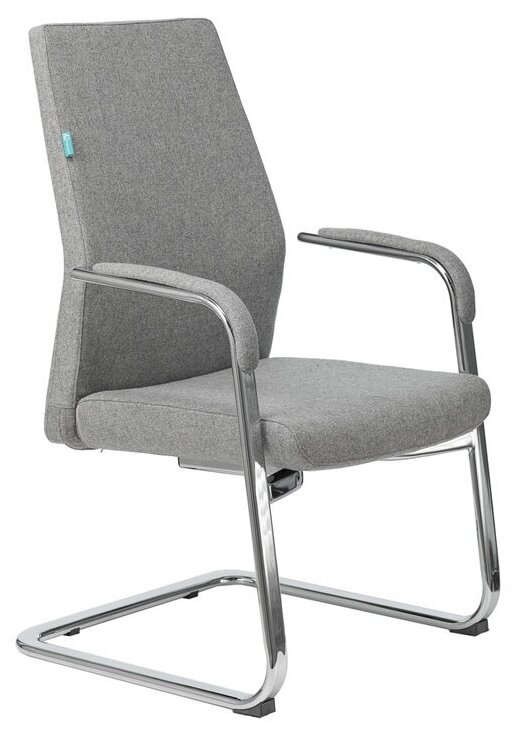 Кресло Бюрократ _JONS-LOW-V/CASHGREY на полозьях серый