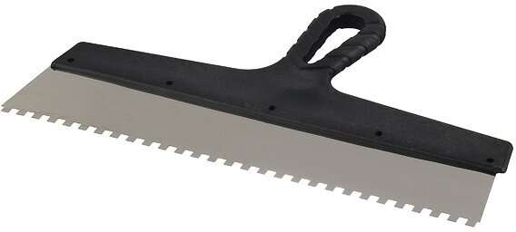 Шпатель зубчатый 350х6 мм с пластиковой ручкой (131155)