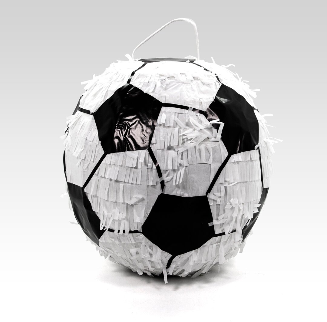Пиньята, Футбольный мяч, Черный/Белый, 25 см, 1 шт.