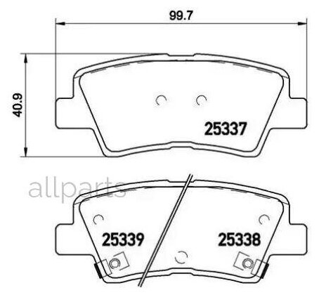 BREMBO P30067 Колодки тормозные