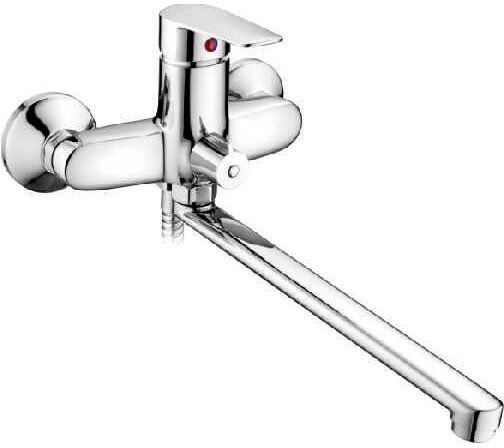 Душ со смесителем LOFFREY 82202, вертикальный монтаж, поворотный излив, аэратор