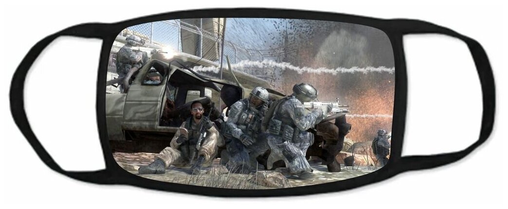 Маска на лицо Call of Duty, Кол оф Дьюти №1, Взрослая - 20 на 12,5 см