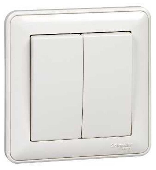 Выключатель Systeme Electric (schneider Electric) SCHNEIDER ELECTRIC 2-кл. СП W59 10А IP20 10AX в сборе, белый, VS510-252-18