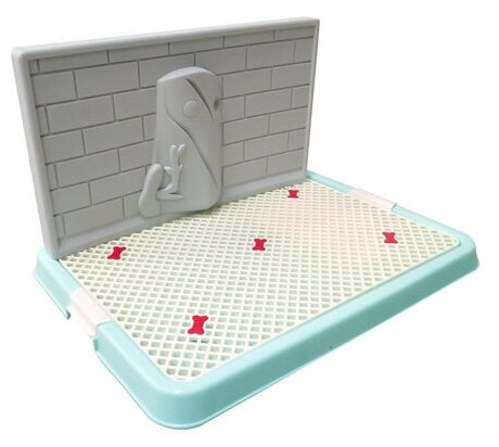 Туалет для собак со стенкой малый зеленый 50 х 38 х 29 см V.I.Pet (1 шт)