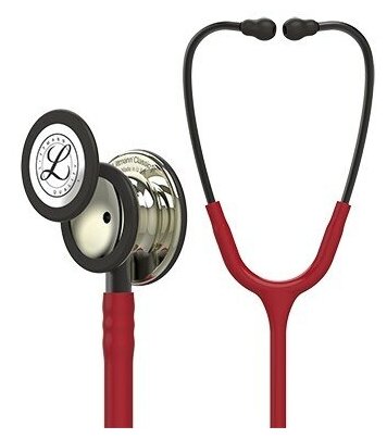 Стетоскоп Littmann Classic III, трубка цвета бургунди, 69 см, акуст. гол. цв. шампанского, черн. нак.