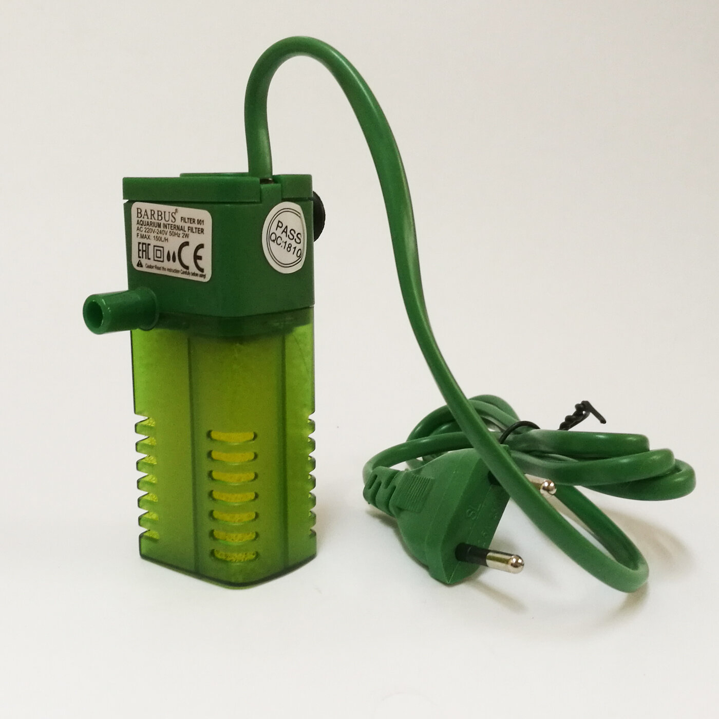 Фильтр Barbus FILTER 001 внутренний с аэратором и флейтой 150л/ч 2 ватт для аквариумов до 20 литров