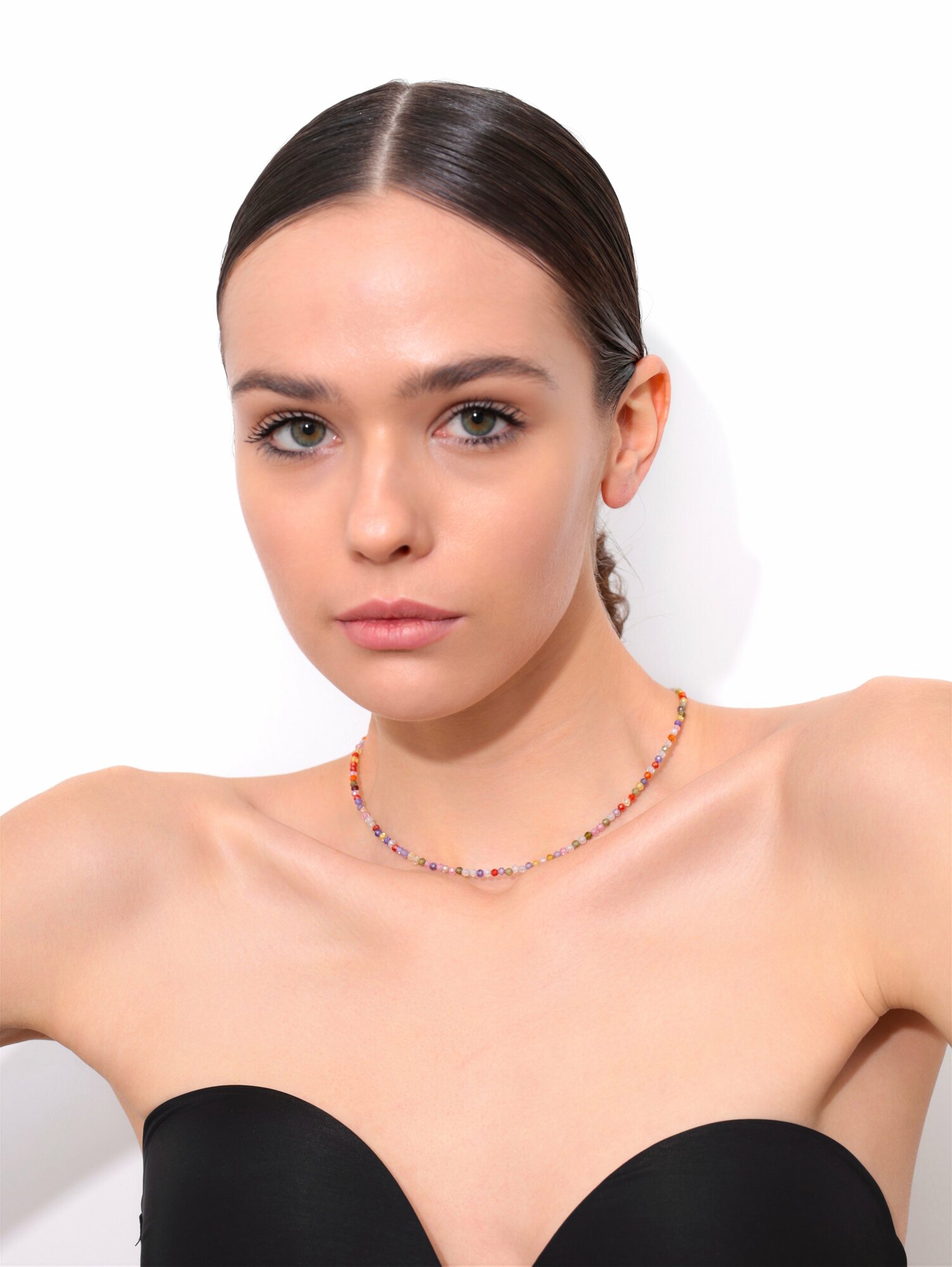 Чокер BLV Jewerly, фианит, длина 38 см, разноцветный — фото 1