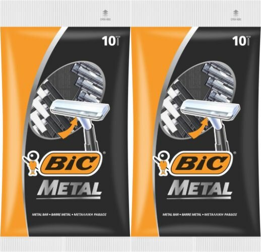 BIC Бритва одноразовая мужская METAL, 10 шт в уп, 2 уп