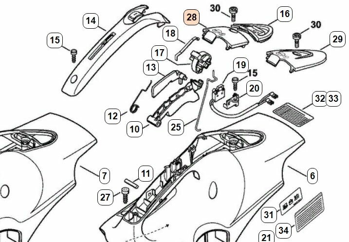 Колпачок наконечника бензореза Stihl TS 410/420 42380802200