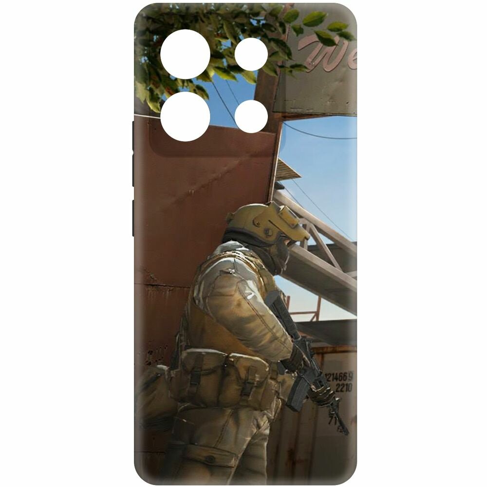 Чехол-накладка Krutoff Soft Case Cтандофф 2 (Standoff 2) - Rust для Xiaomi Poco X6 черный