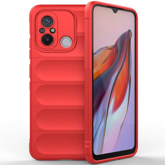Flex Silicone Противоударный чехол для Xiaomi Redmi 12C / 11A / Poco C55 с защитой камеры и микрофиброй