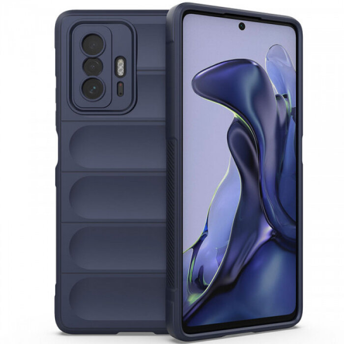 Flex Silicone Противоударный чехол для Xiaomi Mi 11T / Mi11T Pro с защитой камеры и микрофиброй