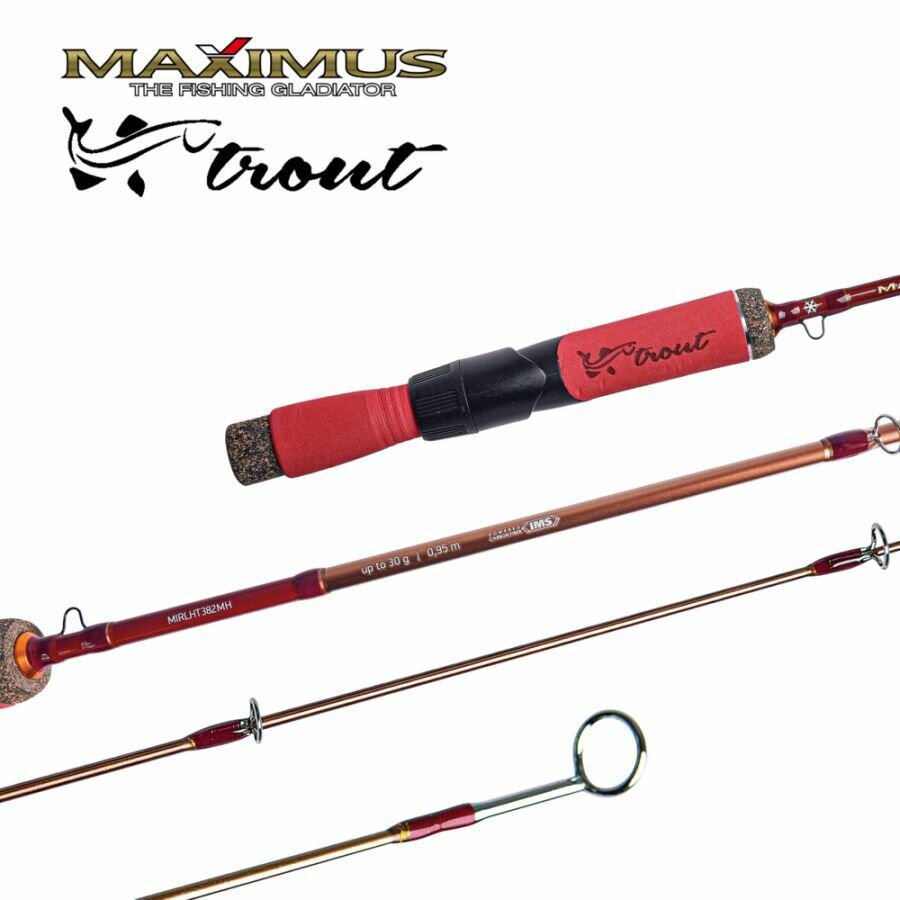 Удочка для зимней рыбалки Maximus Long Hand Trout 382M 95 см тест до 30 гр на судака, щуку, окуня