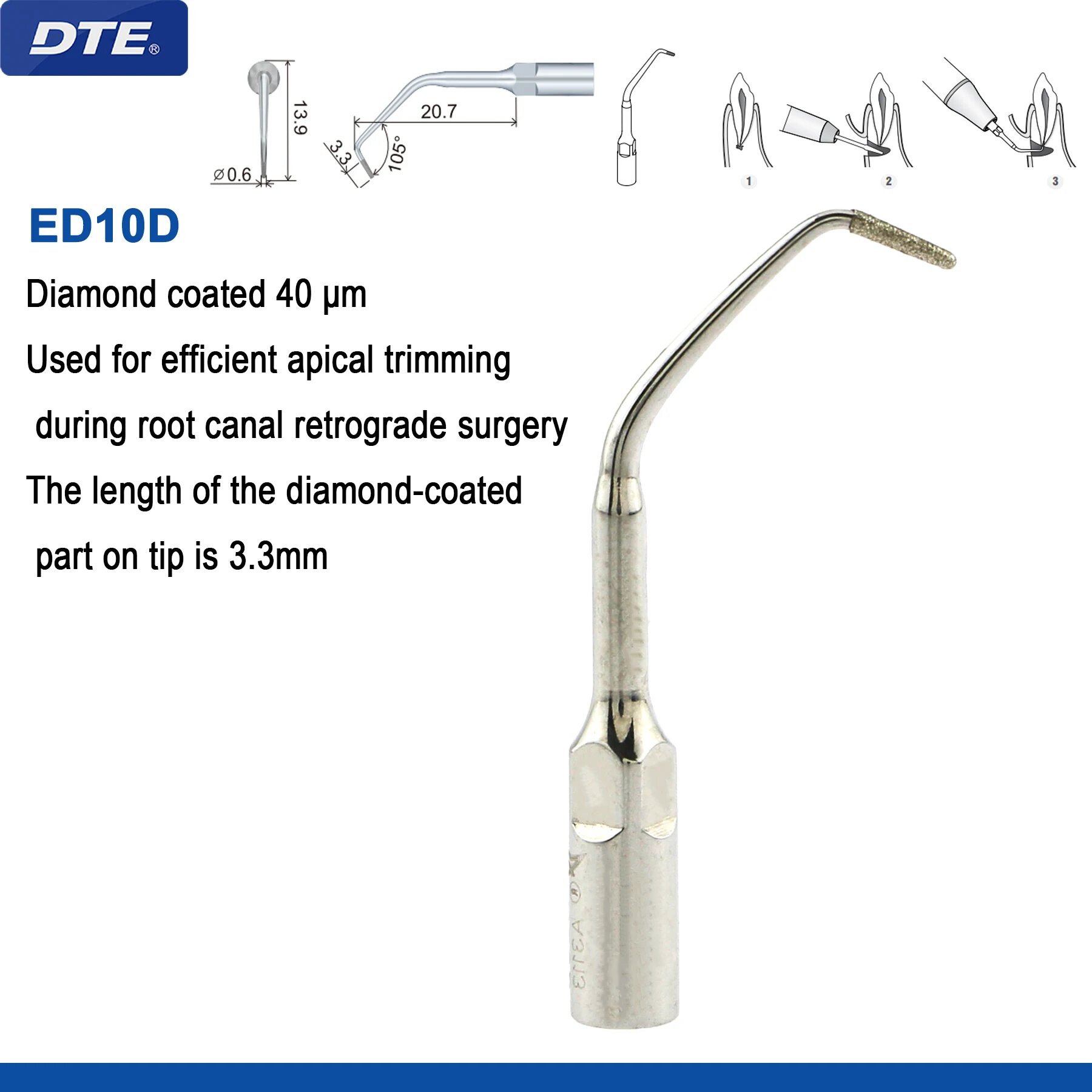 Стоматологический ультразвуковой скалер Woodpecker DTE ED10D