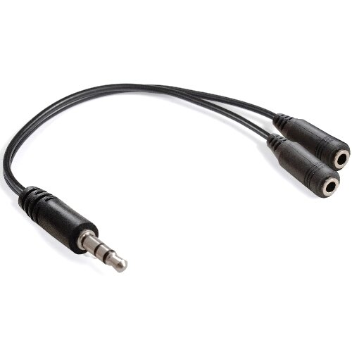 Аудио-переходник 3.5мм ExeGate EX-CCA-415-0.15 TRS штекер на два гнезда - 0.15метра чёрный