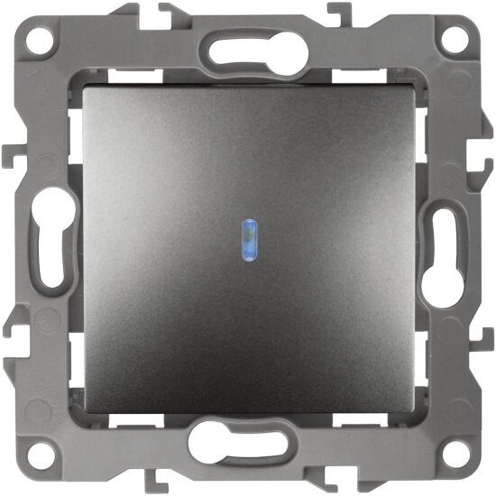 Выключатель одноклавишный с подсветкой Эра 12 10AX 250V 12-1102-12 Б0019280