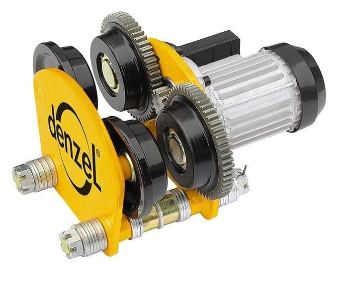 Каретка тельфера Denzel T-1000, грузоподъемность 1 тонна, мощность 540 Вт