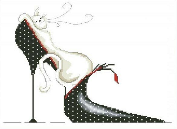 Ткань с рисунком для вышивания бисером Благовест КС-022 Мур-р-р. Виола, 40 х 30 см (Бисер в комплект не входит.)