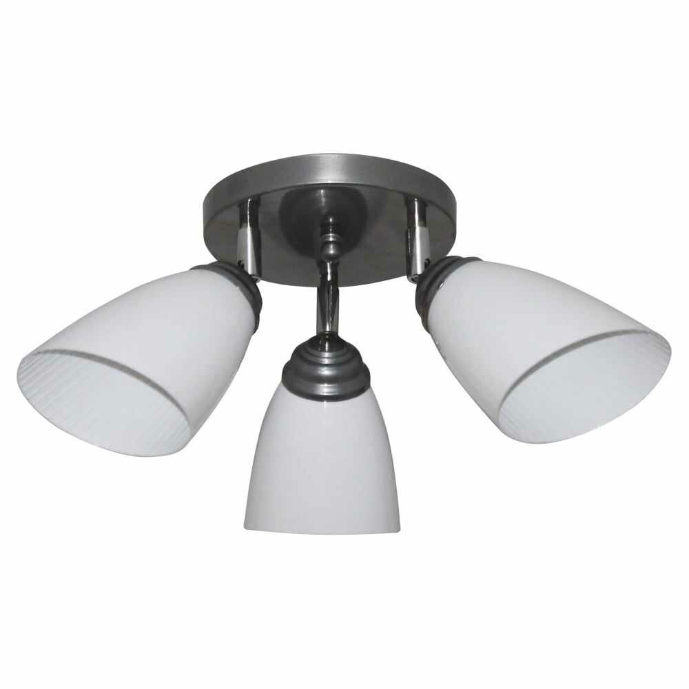 Элетех "Сатурн 1317 хром (Плафон П0475) НПБ 01-3x60-176 Е27 ИУ Светильник" 1005404614