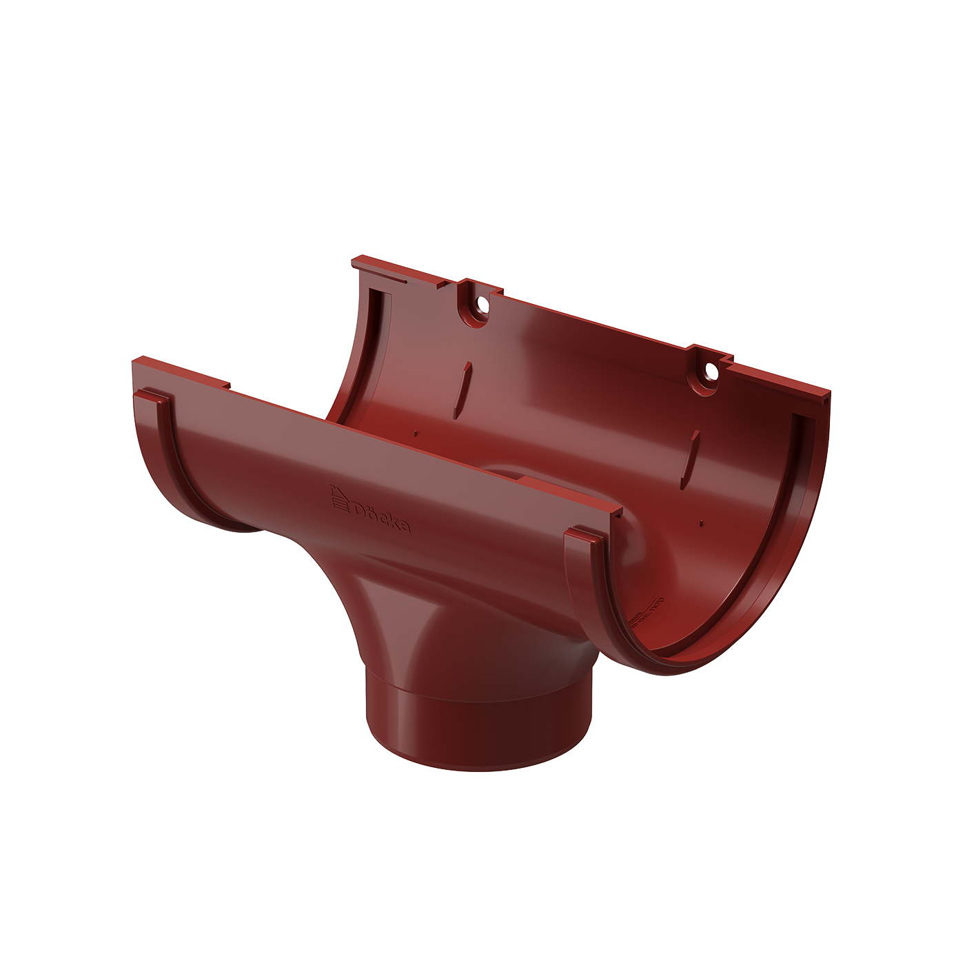 Docke STANDARD Воронка 120 мм (Красный 3005), диаметр трубы 80, толщина 1.65