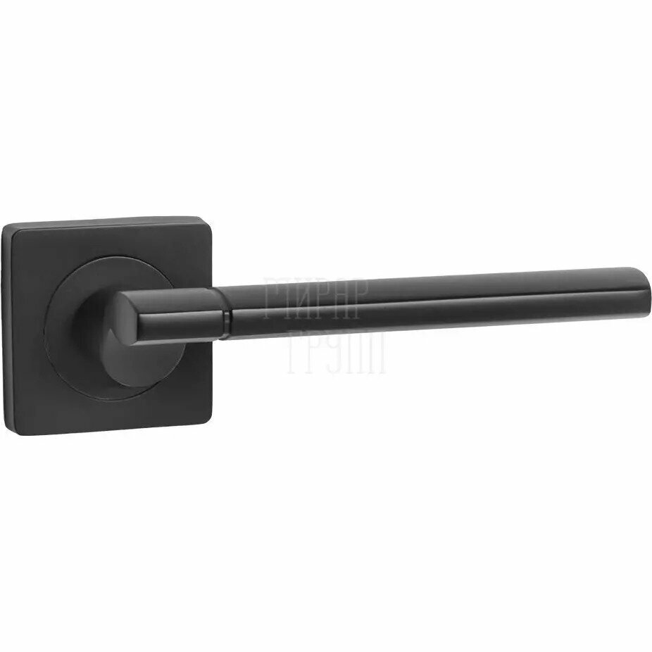 Дверная ручка Ajax (Аякс) на квадратной розетке "LIFT" JK черный