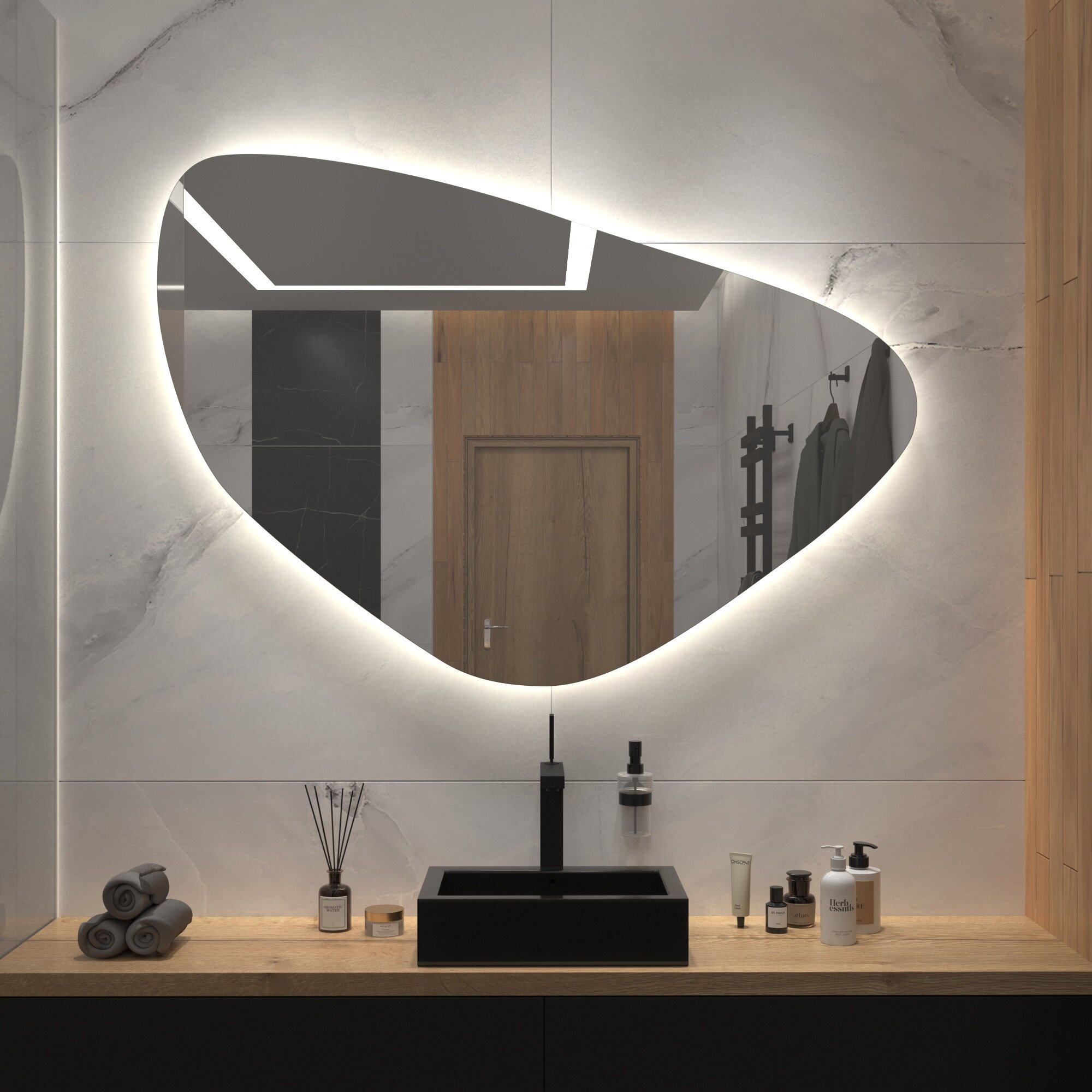 Зеркало с подсветкой Mideon - Stone-20 60x42 см