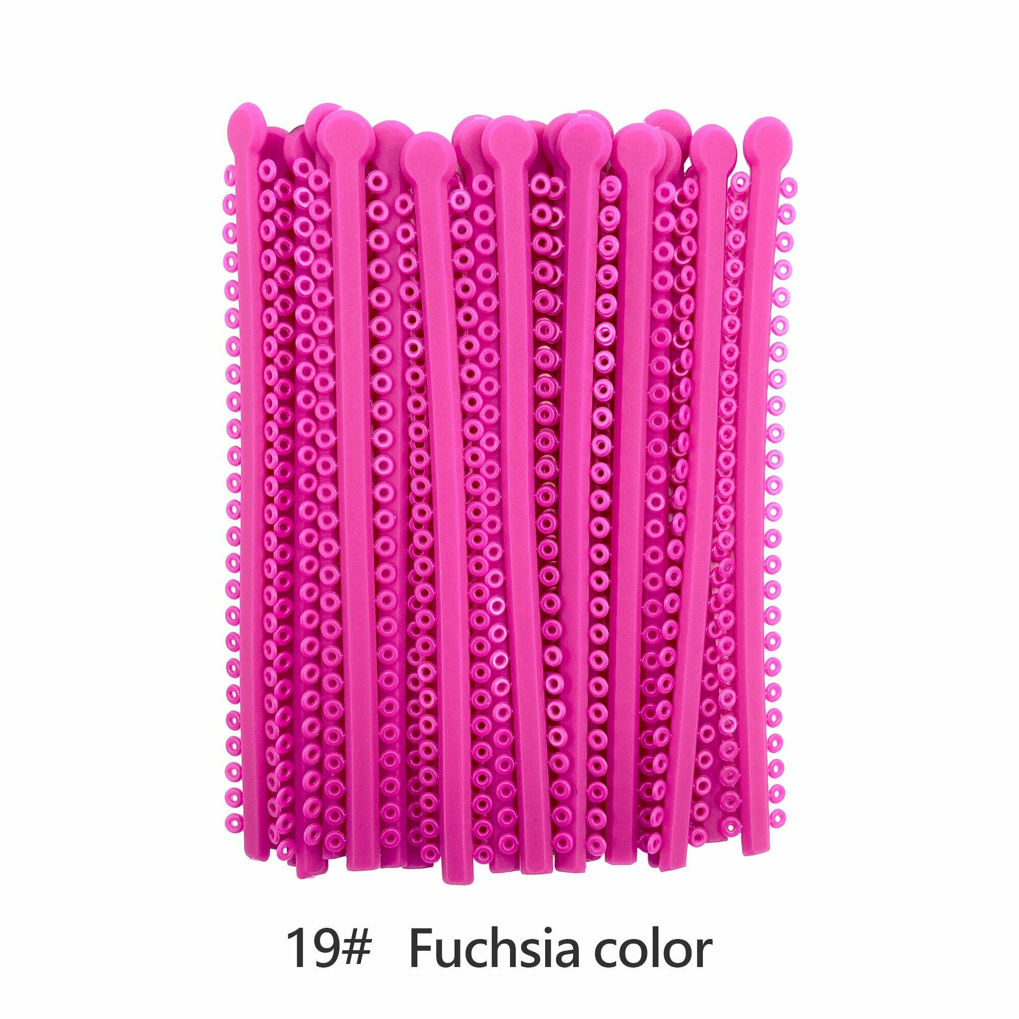 Эластичные лигатурные резинки Well CK для брекетов, 1000 шт, 21 цвет Fuchsia 19