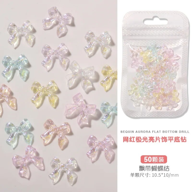 50 шт. Украшения для ногтей НоEnName_Null Бабочки 3D 12