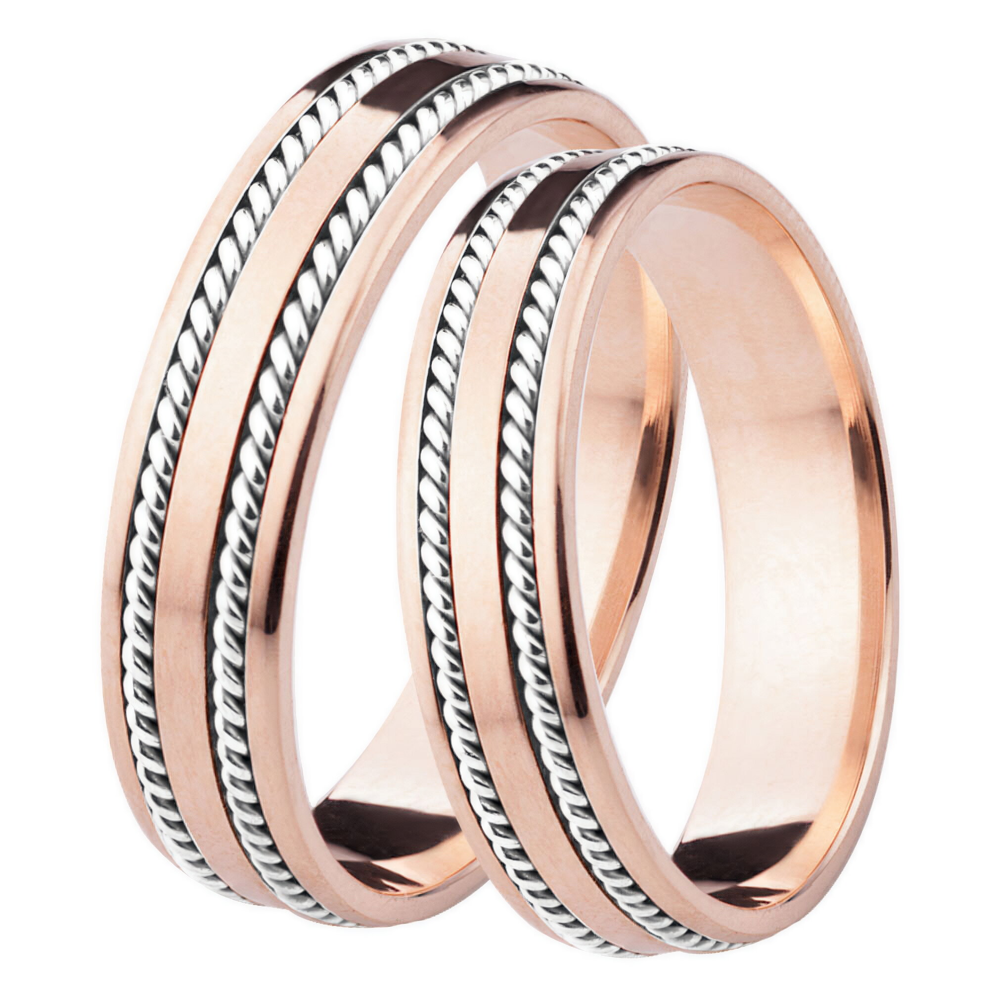 Кольцо обручальное, красное золото, 585 проба