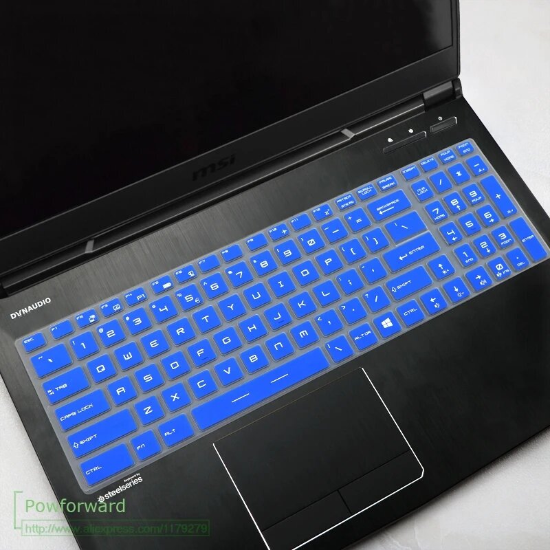 Силиконовый чехол для клавиатуры MSI GP75 Leopard GT76 Titan GE75 Raider GL75 Leopard MSI GF75 Thin 9SC blue