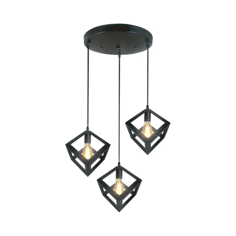 Светильник подвесной MAXLIGHT CAST 1015 BLACK, 3*E27, черный 00-00001231