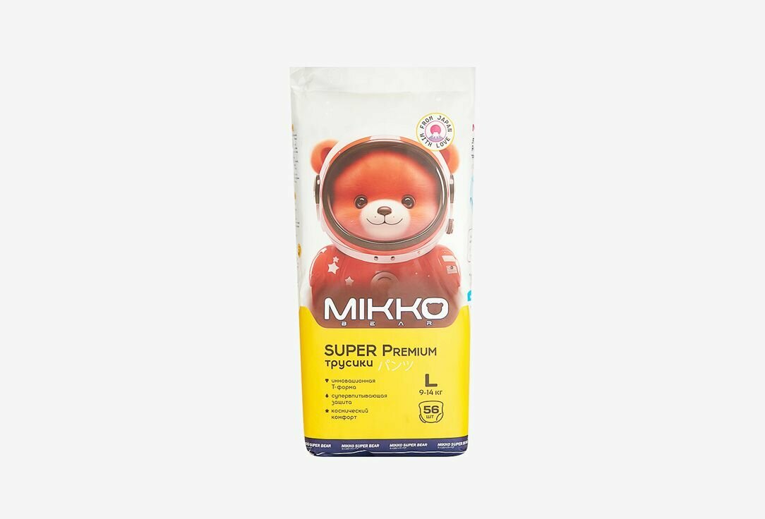 Подгузники-трусики для детей MIKKO bear Super Premium L (9-14 kg)