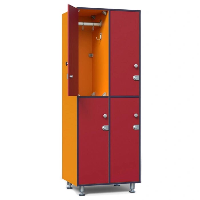 Шкаф 2:2 (2 секции / 2 яруса), 800x500x1850 (+50) мм, ЛДСП, цена - за 1 шт