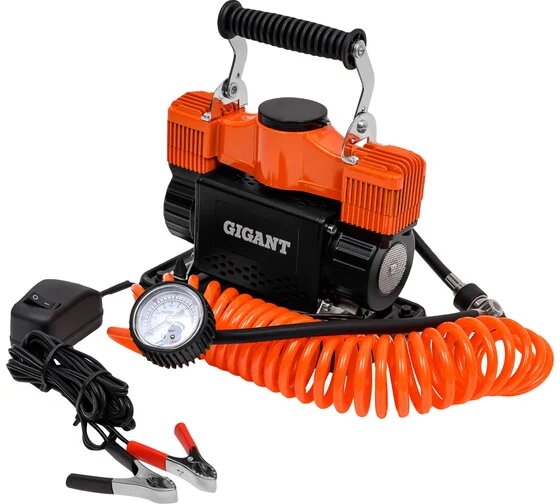 Автомобильный металлический двухпоршневой компрессор Gigant 12V, 85 л/мин GCA-85