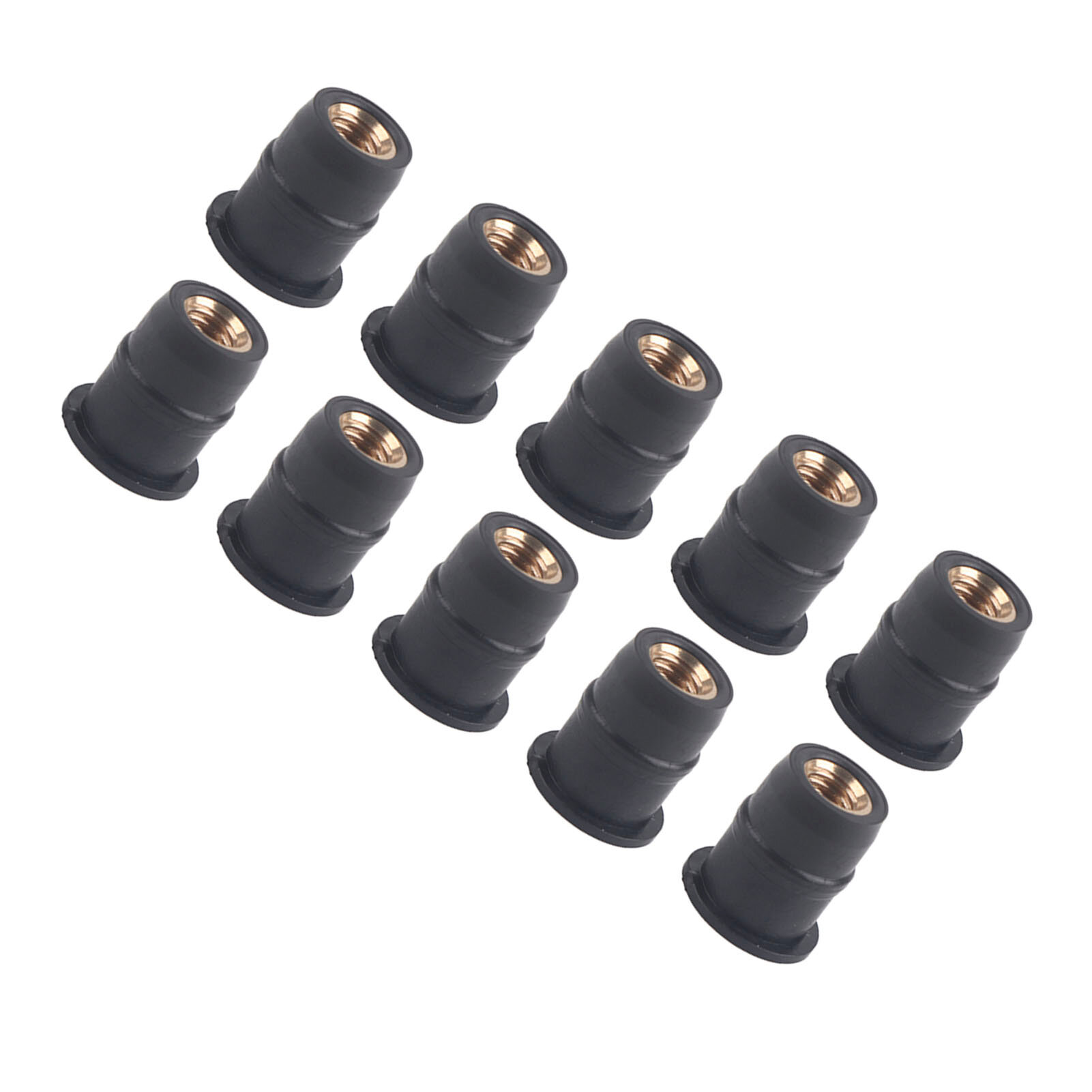 10 шт. резиновых гаек M5 5 мм/0,2 дюйма метрических болтов для ветрового стекла мотоциклов Wellnut