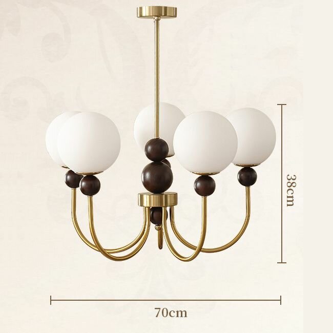 LASHA YH-4 Дерево. Стекло Железо люстра