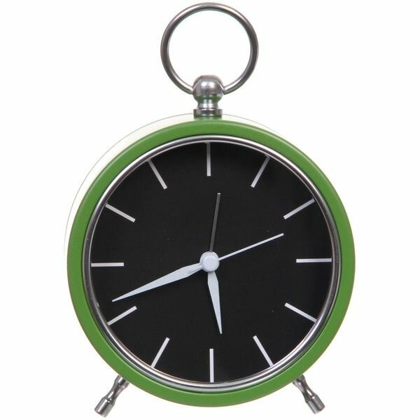 Будильник КНР "Lion" 11х5 см зеленый, металл, пластик