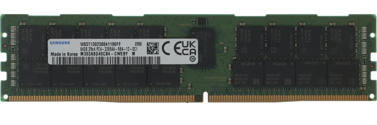 M393A8G40CB4-CWE / Память DDR4 Samsung M393A8G40CB4-CWE 64ГБ DIMM, ECC, registered, PC4-25600, CL22,