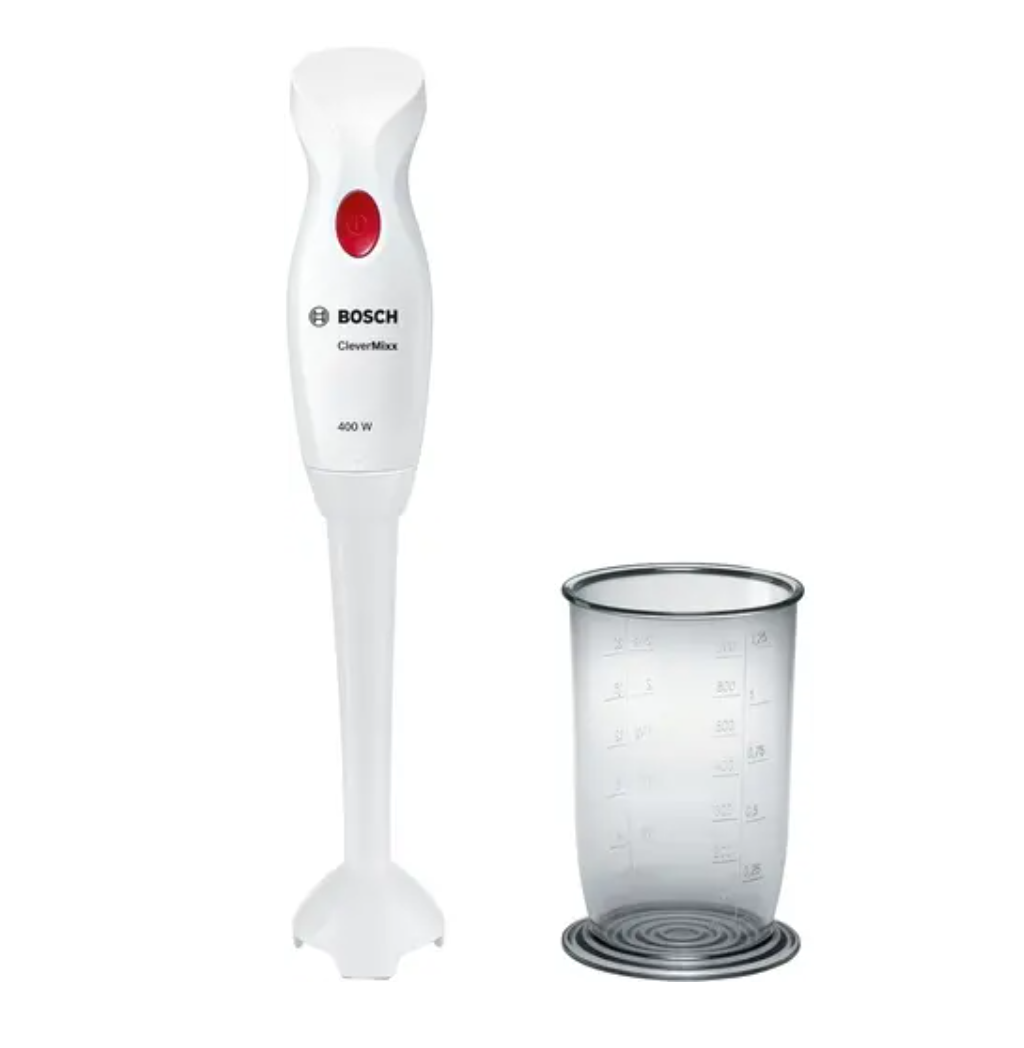 Блендер погружной Bosch MSM14100 00-00008165, мощность 400 Вт, один режим, белый