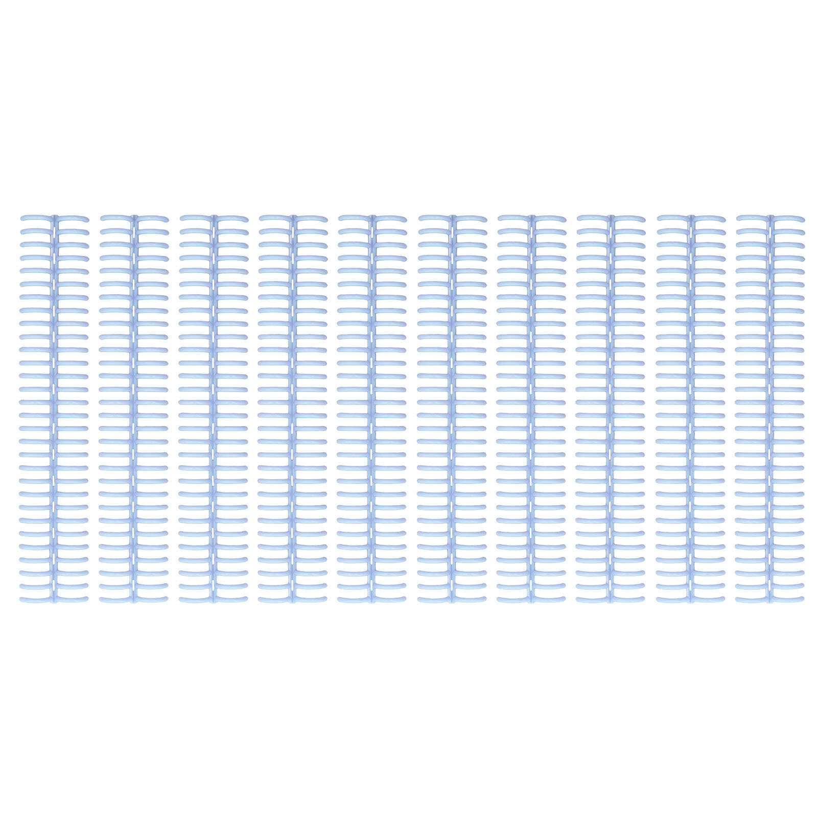 10 шт. переплетных гребенок 19 мм, 30 колец, вместимость 150 листов, пластиковые корешки для бумаги формата A4, B5, A5, светло-голубые.