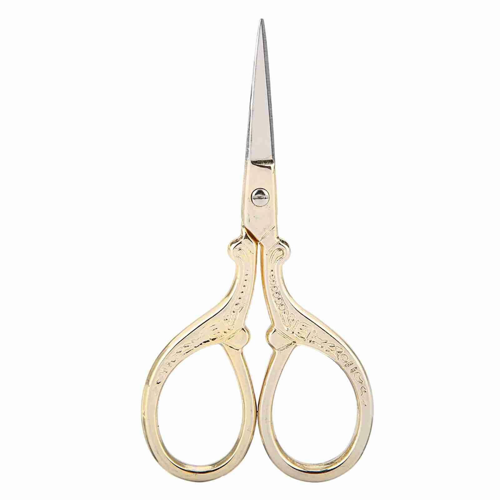 Антикварные швейные ножницы для вышивки, золото, инструмент