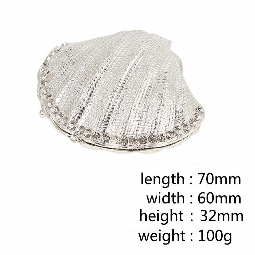 Винтажная шкатулка для украшений из ракушки синий/розовый Silver