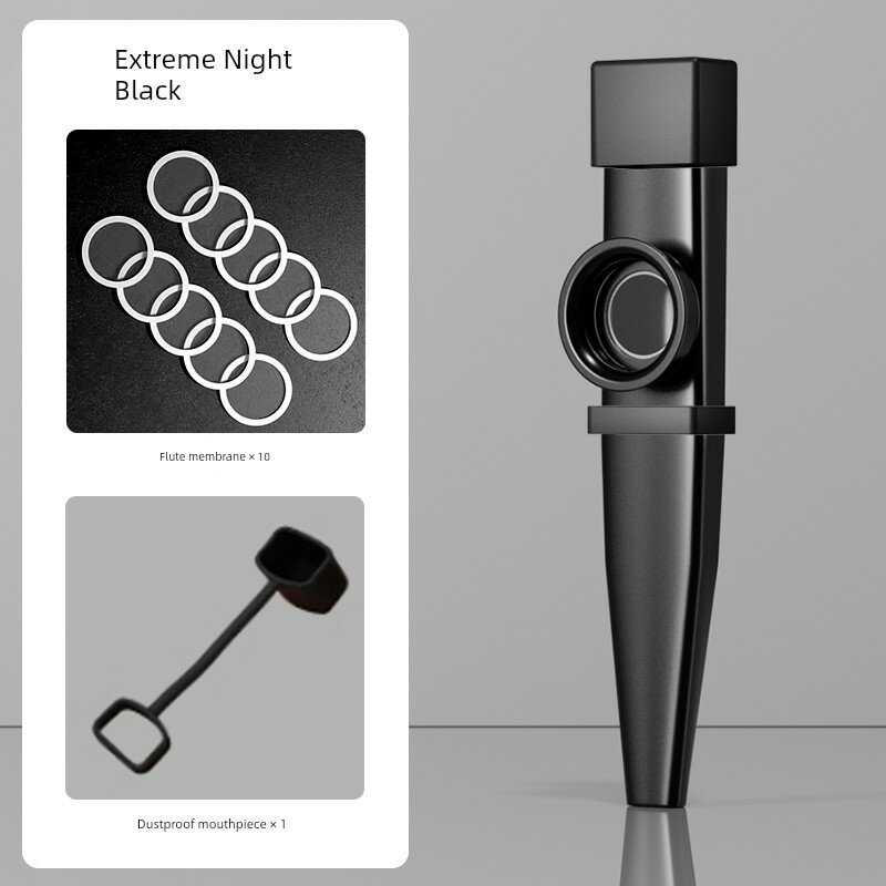 Базовый ночная черная металлический козуна с 10 мембранами, легкая игра детский инструмент