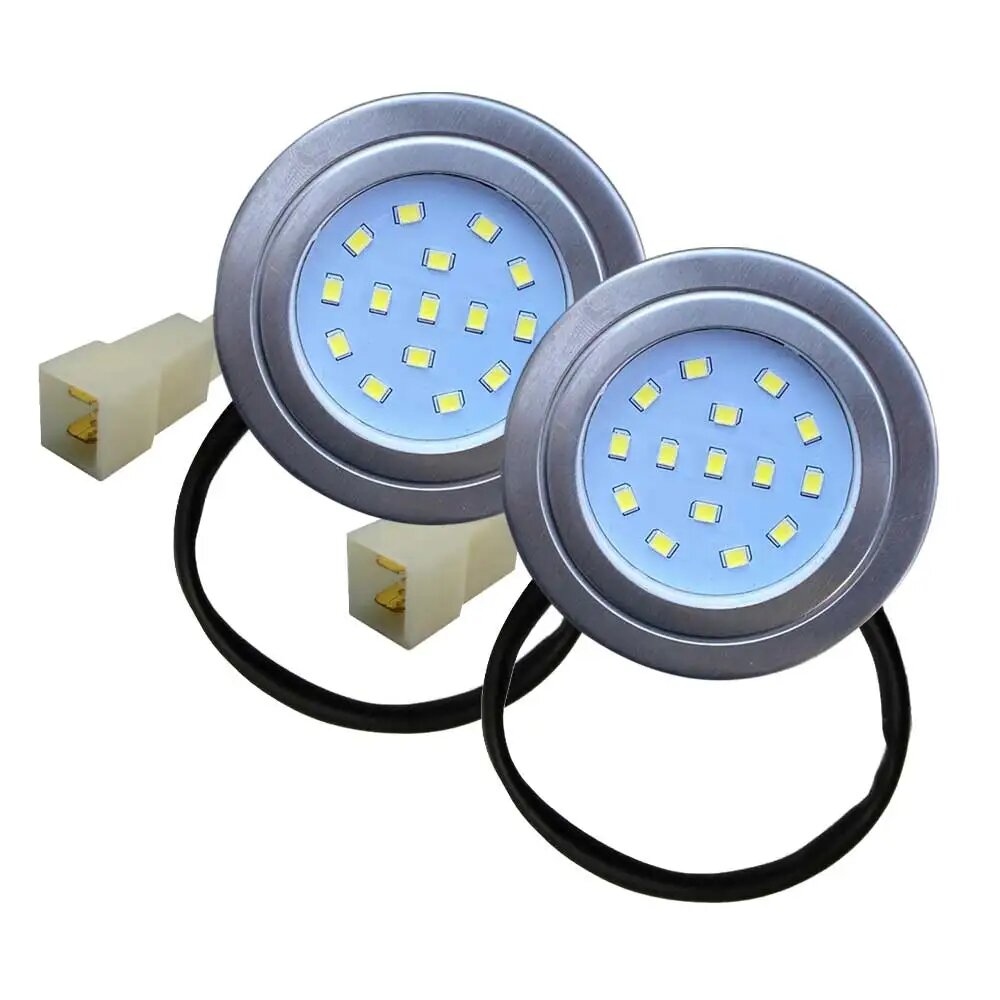 2-х предметная 2-дюймовая 50 мм лампа с отверстием для плиты, вытяжка, 1,5 Вт, 12 В постоянного тока, вытяжка, дымовая вентиляционная лампа, лампа для шкафа, разъем DJ612