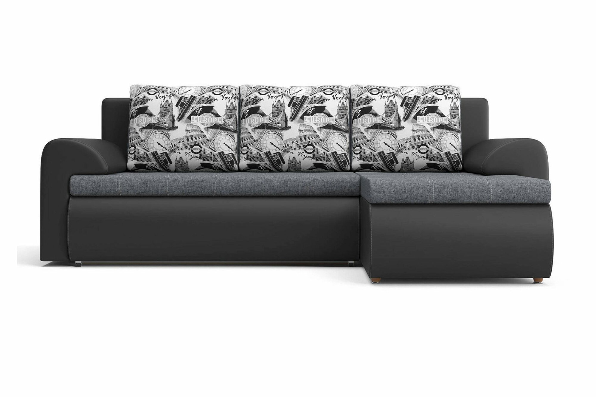 Диван угловой Цезарь, серый