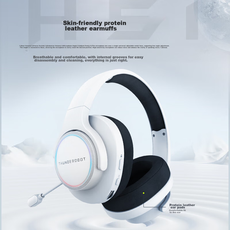 Проводные наушники ThundeRobot H51 Tri-Mode Version Headphones, цвет белый