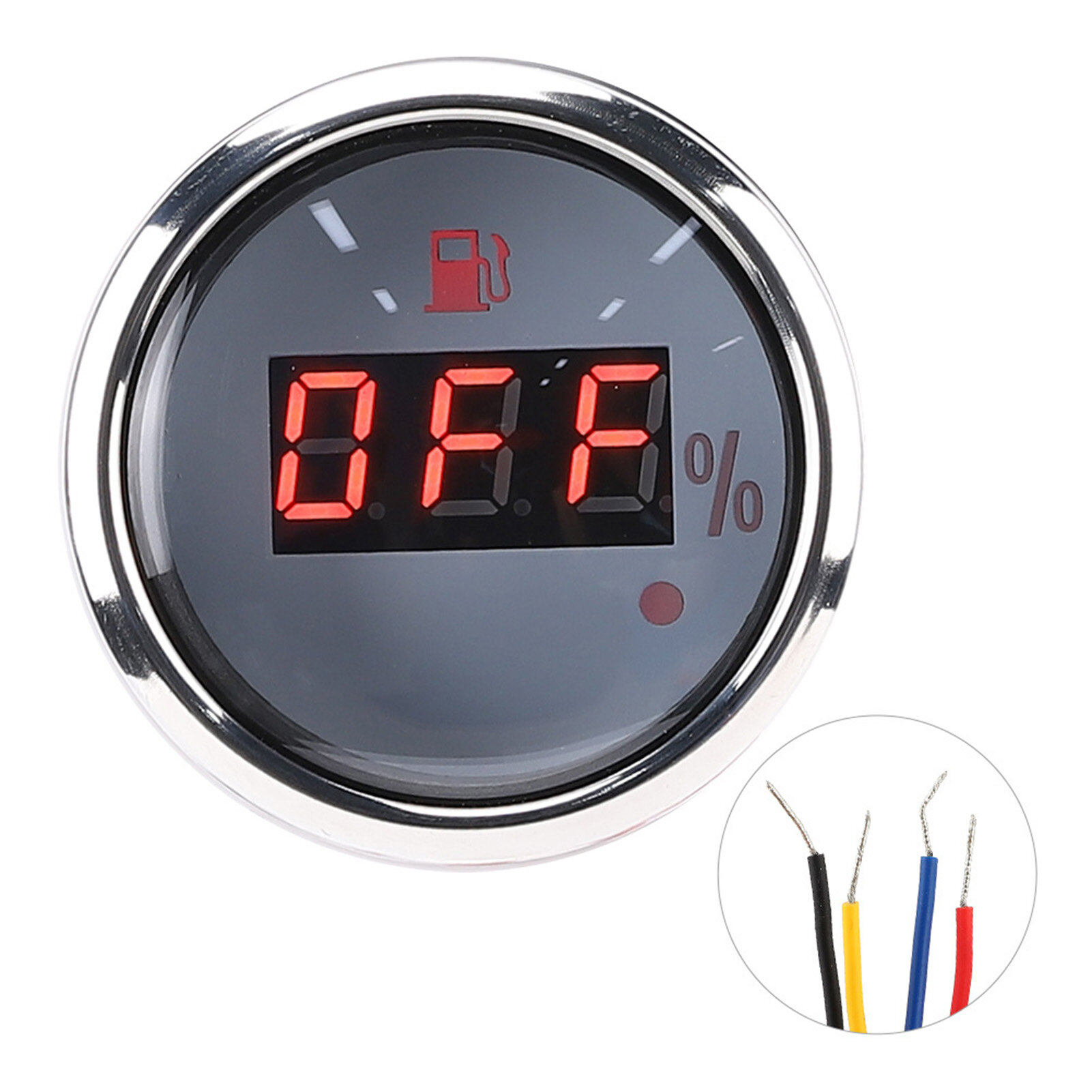 2 -дюймовый показатель на уровне топлива светодиодный цифровой дисплей Smart Red Light тревога для морских лодок -летней среды.