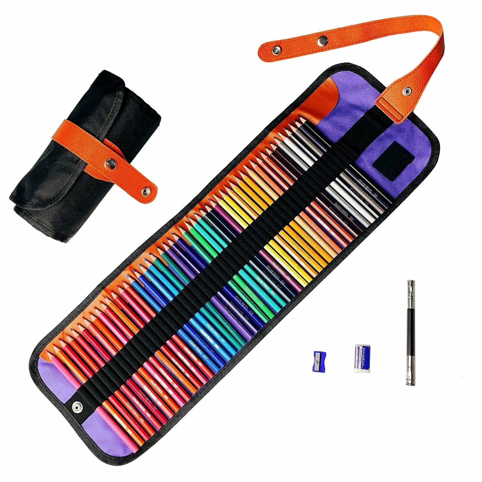 Набор цветных карандашей из 72 цветов для взрослых и студентов, яркие яркие цвета, умеренная твердость для плавного раскрашивания и рисования.