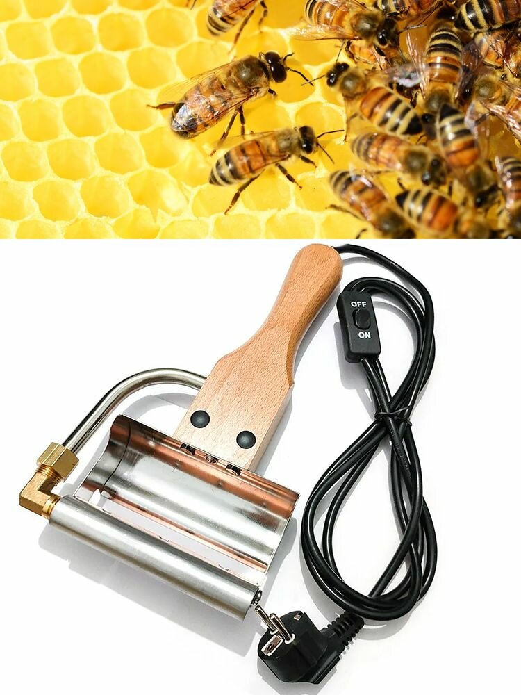 MP Нож пчеловодный электрический 220 Вольт для распечатки меjavascript; довых сотов с горизонтальным лезвием (поперечно расположенным к движению)